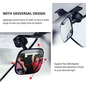 Garneck Baby Mirror for Car Back Seat 360 Wide Angle Car Mirror for Baby with Rear Facing Back Seat Full View for Toddler Children
