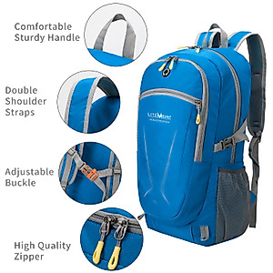LITEMOUNT Lightweight Packable Backpack, Hiking Backpack, Outdoor Travel Daypack (Blue)