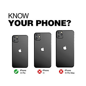 iPhone 11 Pro Belt Clip Case (Thin Armor) Slim Grip Cover with Holster - Black (iPhone 11 Pro)