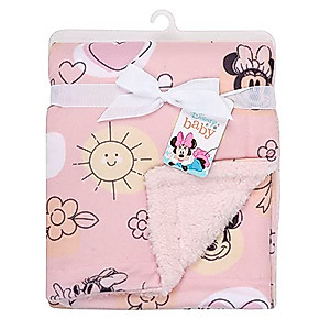 Lambs & Ivy Disney Baby Sweetheart Minnie Mouse Pink Soft Fleece Baby Blanket