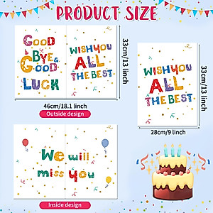 GOLDCROW Jumbo Retirement Card Large Greeting Farewell Card We Will Miss You White Going Away Party Decorations for Women Men Coworker Leaving Card Giant Happy Retirement Party Signature Guest Book