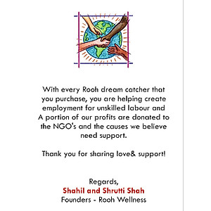 Rooh Dream Catcher ~ Multi Colour 4 Tier with Pretty Lights ~ Handmade Mandala Hangings for Positivity (Can be Used as Home Décor Accents, Wall Hangings, Garden, Car, Outdoor, Yoga Temple, Windchime)