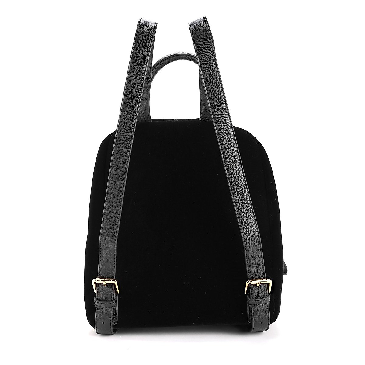 TrendsBlue Premium Black Velvet Casual Travel Backpack Shoulder Bag