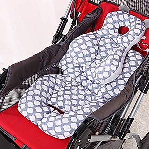 Infant Car Seat Insert, G-Tree Cotton Baby Stroller Liner Head and Body Support Pillow, Infant Seat Pad Carseat Neck Support Cushion for Toddler (Cloud)