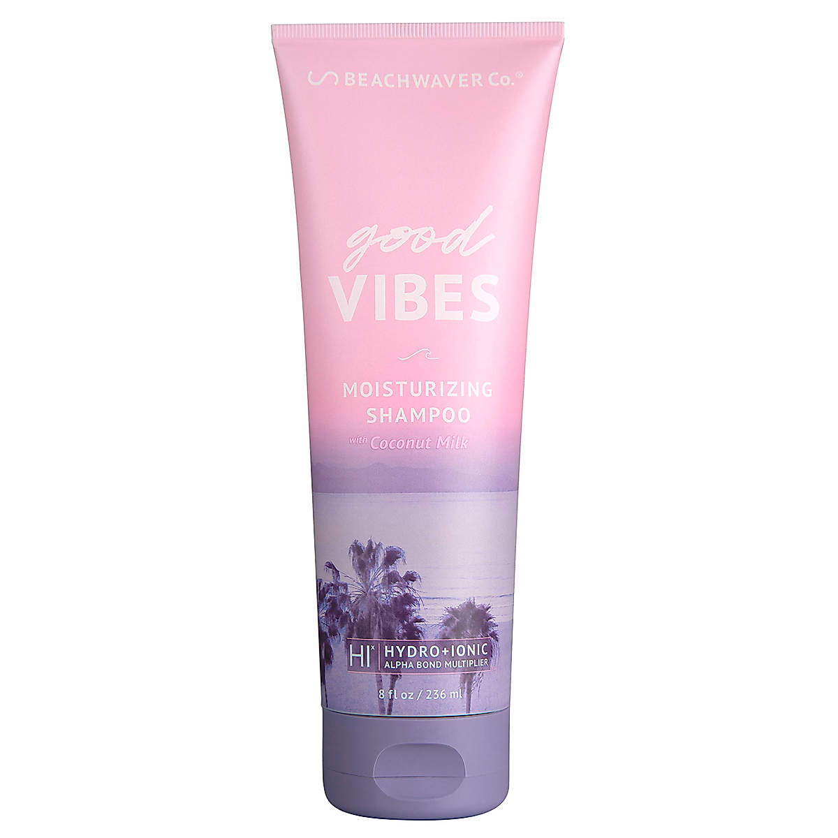 Beachwaver Good Vibes Shampoo - Coconut Milk Formula for Deep Hydration and Shine with HiX Vegan Bond Multiplers - Infused with Shea Butter to Protect, Repair, and Nourish Hair (8 Fl Oz)