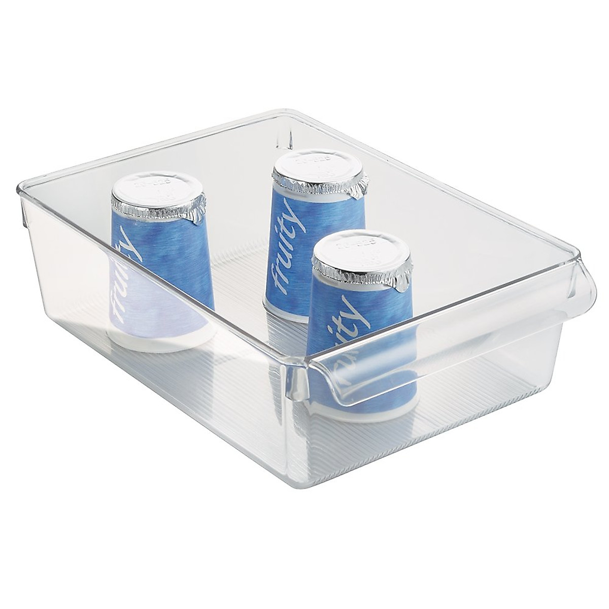 iDesign Linus Kitchen, Pantry, Refrigerator, Freezer Storage Container - 4 Pack, Clear, Large