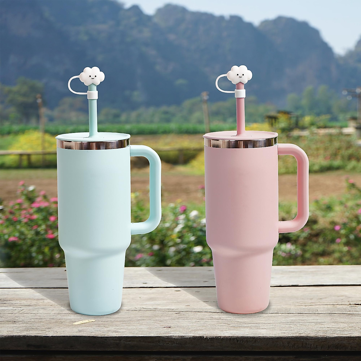 For Hydro Flask Tumbler Straw Lid, 3PCS Straw Cover for Hydro Flask Water Bottles, Silicone Straw Cap for Hydro Flask Cups, Silicone Accessories for Hydro Flask Stainless Steel Tumbler 32Oz 40Oz