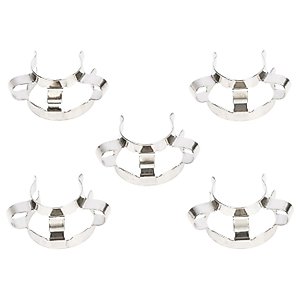 XCD Metal Joint Clips for 14/20 Glass Ground Joint Lab Accessory, 5 Pieces Nickel-Plated Steel Joint Clips 14 mm Lab Keck Clamp #14 Keck Clips