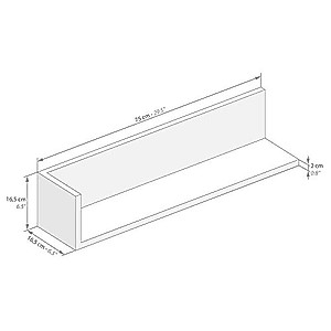 Mobili Fiver, Set of 2 Luxury Shelves, Ashwood White, Laminate-Finished, Made in Italy