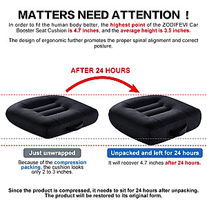 ZODIFEVI Car Booster Seat Cushion Driver Posture Cushion Heightening Height Boost Mat Portable Car Seat Pad Ideal for Office, Home (Blue)