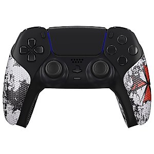 eXtremeRate PlayVital Anti-Skid Sweat-Absorbent Controller Grip for ps5 Controller, Professional Textured Soft Rubber Pads Handle Grips for ps5 Controller - Biological Hazard