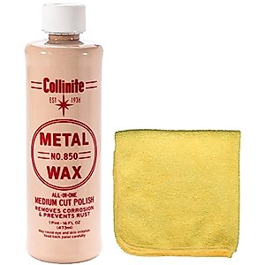 Collinite 850 Metal Wax and Towel Combo