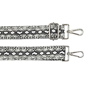 Crossbody Strap for Purses Replacement Adjustable Guitar Multicolor Style Handbag Straps (Snakeskin)