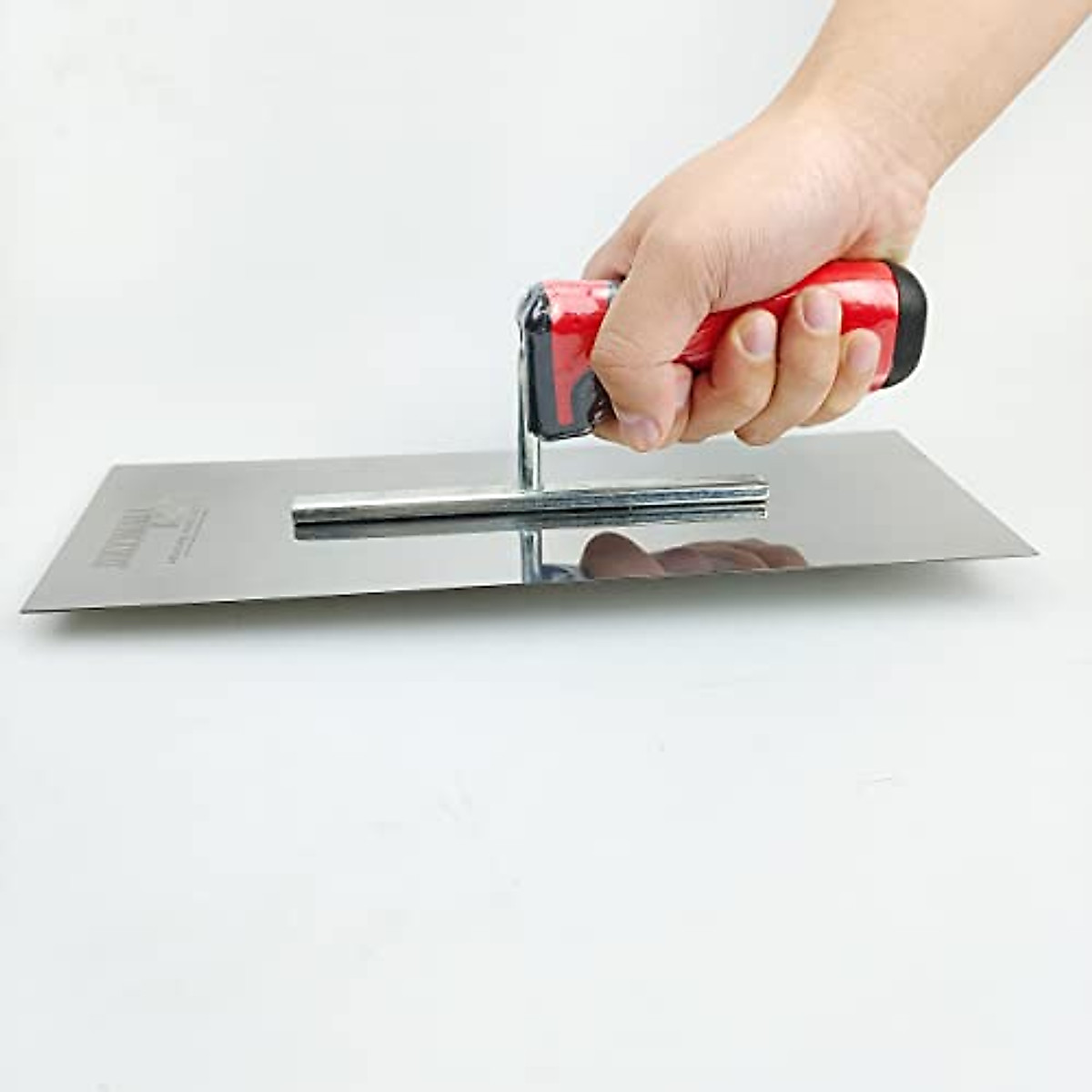 Drywall Axe 10.5-Inch Finishing Trowel Stainless Steel with Rubber Handle, Silver