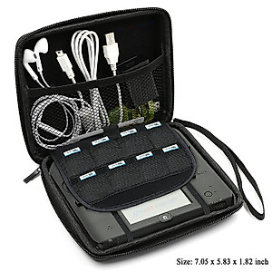 ADVcer 2DS Case, EVA Waterproof Hard Shield Protective Carrying Case with Hand Wrist Strap and Double Zipper Compatible with Nintendo 2DS (Black)