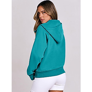 ANRABESS Womens Cropped Zip Up Hoodies Fleece Sweatshirts Zipper Jackets Hooded Pullover Sweaters 2024 Teens Preppy Clothes Medium