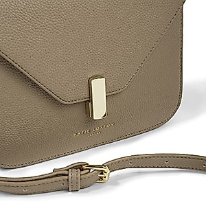 KATIE LOXTON Casey Womens Medium Vegan Leather Convertible Crossbody Top Handle Satchel Purse Taupe