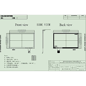 SANZAMELIN 10.1-inch 1024 * 600 Resolution RGB Interface IPS Without Backlit Capacitor TP Touch Screen