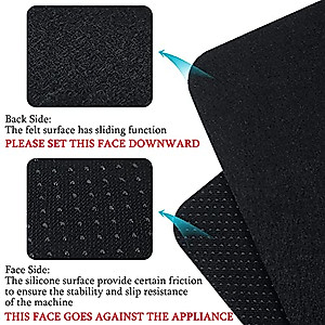 BYKITCHEN Heat Resistant Mat for Air Fryer, 3pcs Air Fryer Mat with Appliance Sliders Function, Kitchen Countertop Protector Appliance Slider Mat for Air Fryer, Coffee Maker, Blender and More