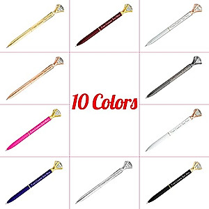 FwSYouMAI 1 PCS Diamond Pen with Crystal,Personalized Pens Bulk with Name Free Engraving,Custom Diamond Ballpoint Pens,Rose Gold Ink Stylus,Gift for Girls,Women,Wedding,Birthdays-Rose Gold