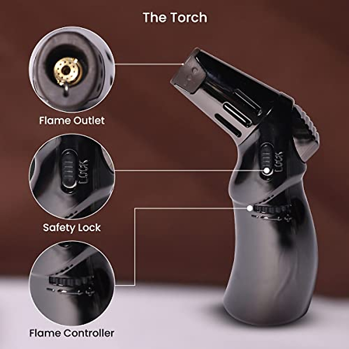 Cocktail Smoker Kit with Torch, Stainless Steel Ice cubes - Infuse the Aroma of 6 Kinds of Wood Chips in Whiskey, Bourbon, Cocktails, Wine, Cheese, Salad, and Meats. Gift For Friends, Husband, Dad, or Grandpa (No Butane)