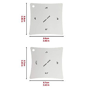 Holmer Guitar Luthier Tools with 15 Blades Feeler Gauge Metric, String Action Gauge Ruler, Fingerboard Fretboard Radius Gauge Measuring Tool, 2 Fingerboard Guard Protectors. (Chrome)