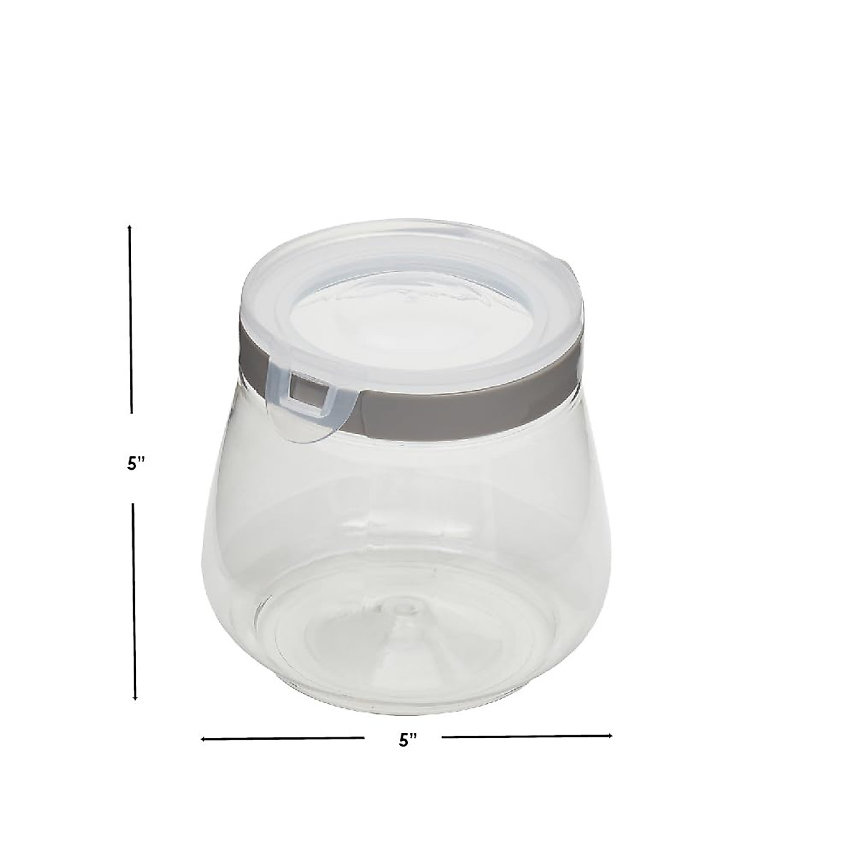 37 oz. Plastic Food Storage Container by Home Basics | Secure Flip-Top Closure with Silicone Seal | Use to Store Rice, Flour, Sugar, Trail Mix and Other Dry Goods