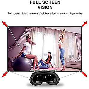 VR Headset, VR Glasses, VR Goggles-for 3D VR Movies Video Games, Play Mobile Games & 360 Movies, VR Headset with Remote Controller Virtual Reality Headset for 5.0-7.0inches iPhone & Android