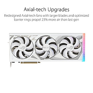 ASUS ROG Strix GeForce RTX 4080 OC Edition Gaming Graphics Card White (PCIe 4.0, 16GB GDDR6X, HDMI 2.1a, DisplayPort 1.4a, DLSS3 Support, Supports 4K)