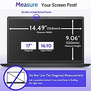 3 Pcs 17" Anti Blue Light Screen Protector Compatible With Lenovo Hp Dell Acer Asus Samsung etc Laptop-16:10 Aspect, 17 Inch Computer Monitor Glare Filter Uv Blocker Shield Cover Eye Protection Film