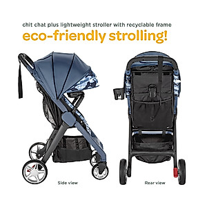 Larktale chit chat plus | Lightweight Full-Featured Stroller for Newborns and Toddlers | Compact Folding Stroller for Travel Featuring Eco-Friendly Materials and One-Handed Steering, Cottlestone Cream