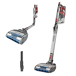 Shark WZ440H Vertex Ultra Lightweight Cordless Stick Vacuum with DuoClean PowerFins, Crevice Tool, Removable Handheld, MultiFLEX, 50 min Runtime, Silver/Red (Renewed)