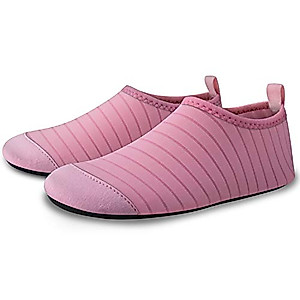 SEEKWAY Kids Water Shoes Toddler Boys Girls Quick Dry Non-Slip Aqua Socks for Outdoor Sports Pool Swim Beach Walking Pink