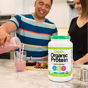 Orgain Organic Plant Based Protein Powder, Vanilla Bean, 2.74 lb