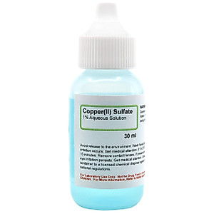 ALDON Innovating Science Copper(II) Sulfate, 1% Aqueous Solution, 1 fl oz (30mL) - The Curated Chemical Collection