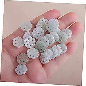 EXCEART 10pcs Blush Set Beaded Bracelet Kit Jewelry Kit Craft Beads Kit Spacer Beads Loose Beads Jade Waist Chain Lip Gloss Set Flat Beads Jewelery Making Beads Gemstone Flower Beads