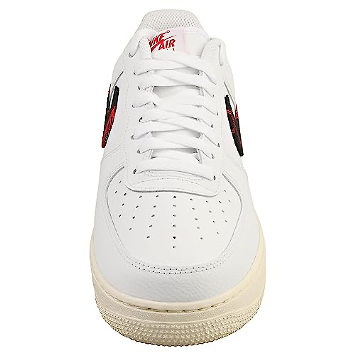 Nike Men's Air Force 1 Lv8 Basketball Shoes, White/University Red-stadium Green, 12