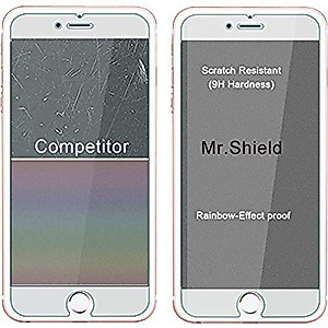 Mr.Shield [Tempered Glass] Screen Protector For iPhone 6 / iPhone 6S / iPhone 7 / iPhone 8 [3-Pack] Screen Protector