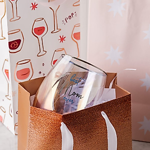 Pavilion - 18 oz Iridescent Stemless Wine Glass - Best Mom Ever