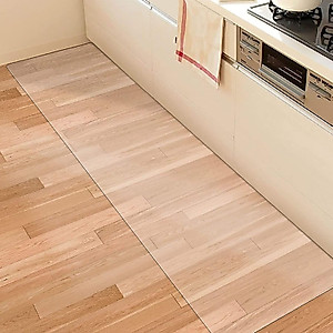 Floor Mat for Office Chair Hardwood 0.08" Thick Clear Chair Mat for Tile Floors PVC Desk Chair Mat for Wood Floors Transparent Home Floor Protector Mat Waterproof/Anti-Slip (Color : Frosted, Size :