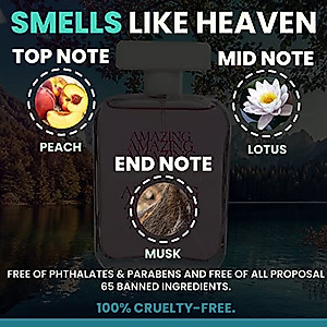 NovoGlow Amazing Eau De Parfum Spray Perfume, Impression of Incredible by VS, Fragrance For Women - Daywear, Casual Daily Cologne Set with Deluxe Suede Pouch- 3.4 Oz Bottle- Ideal EDP Beauty Gift