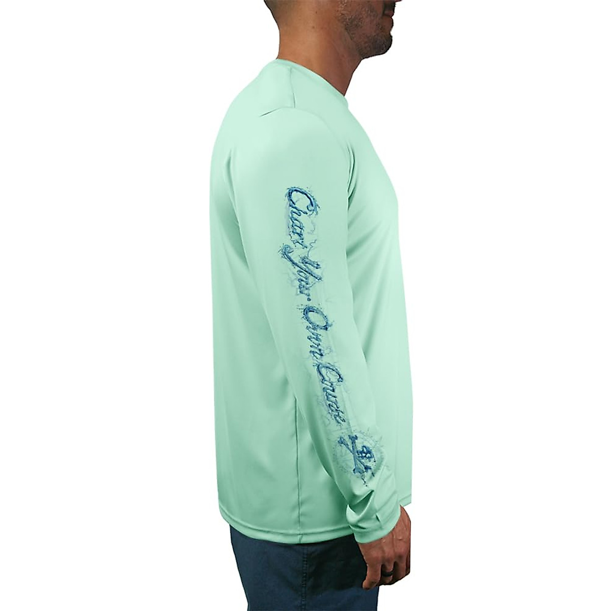 Rattlin Jack Men's UV Sun Protection Sport Fishing Shirt Marlin Gold XL Teal