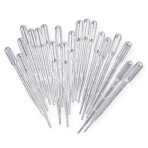 100PCS Plastic Transfer Pipettes 3ml Plastic Squeeze Transfer Disposable Dropper for Essential Oils Liquids Graduated
