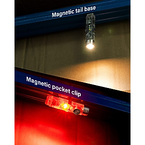 RovyVon Aurora A8 4th Gen USB C Keychain Flashlights Rechargeable, 650 Lumens 6500K Cool White Super Bright Mini Flashlight, with Red/White/365nm Sidelights, Magnetic Pocket Clip and Tail Base