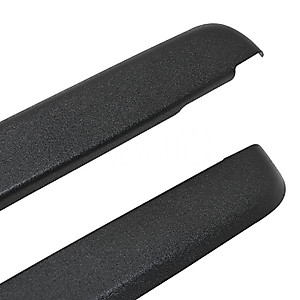 Wade 72-00711 Truck Bed Rail Caps Black Ribbed Finish without Stake Holes for 1999-2004 Toyota Tacoma (Set of 2)