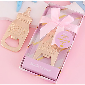 24 Pcs Poppin Bottle Openers for Baby Shower Favors,Gifts and Decorations，Bottle Opener for Girl Baby Shower Souvenirs for Guest/Pink Girl Baby Shower Decor Supplies (Baby Pink, 24)