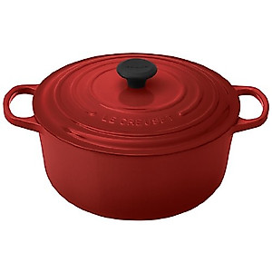 Le Creuset Enameled Cast Iron Signature Round Dutch Oven, 7.25 qt., Cerise