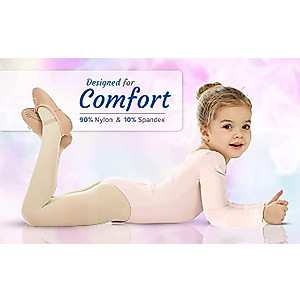 Elowel Girls' Team Basics Long Sleeve Leotard White (size 2-4)