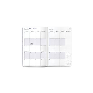 Southworth Academic Planner (July 2021-June 2022), 5" x 8", Cobalt Metallic Stripe, 28 lb./105 gsm Paper, Medium Flex (92121)