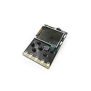 Kittenbot Meowbit Card-Sized Retro Game Computer Codable Console for Microsoft Makecode Arcade & Python Video Game Compatible Micro:bit Expansion Board for Robot Building Without Battery(Blue)